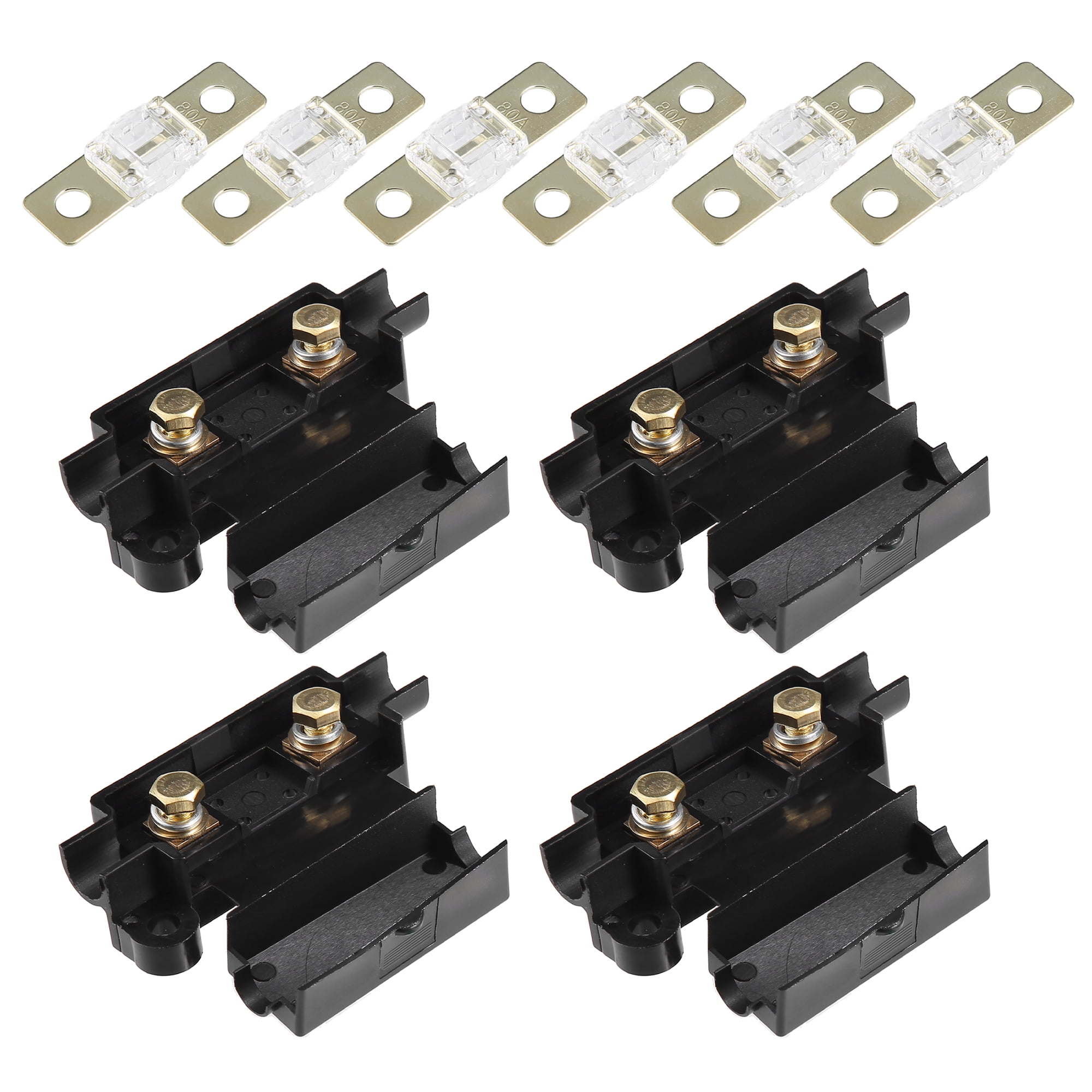 Unique Bargains 10 Pcs Black 80A Fuse with In-Line Holder Electrical ...