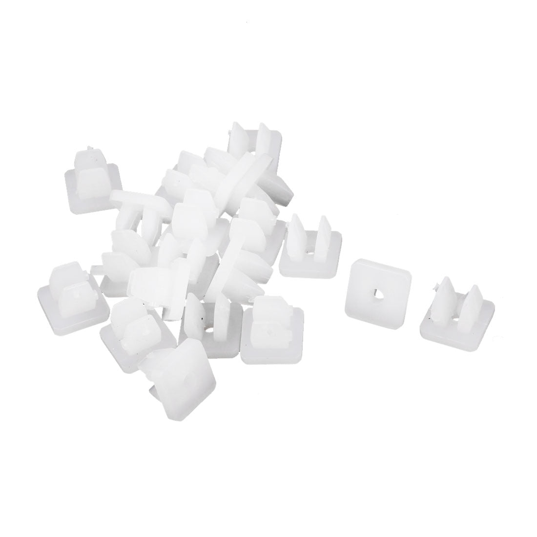 Unique Bargains 10 Pcs Car 8mm Hole Dia White Plastic Rivet Trim Panel ...