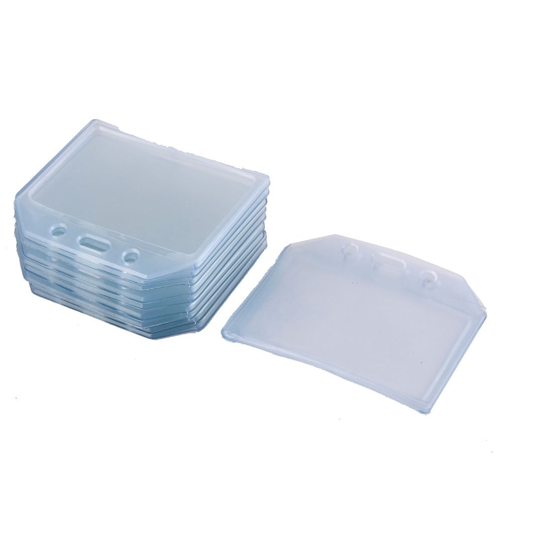 Unique Bargains 10 Pcs Plastic Name Tag Holders Office Bank Stationery ...