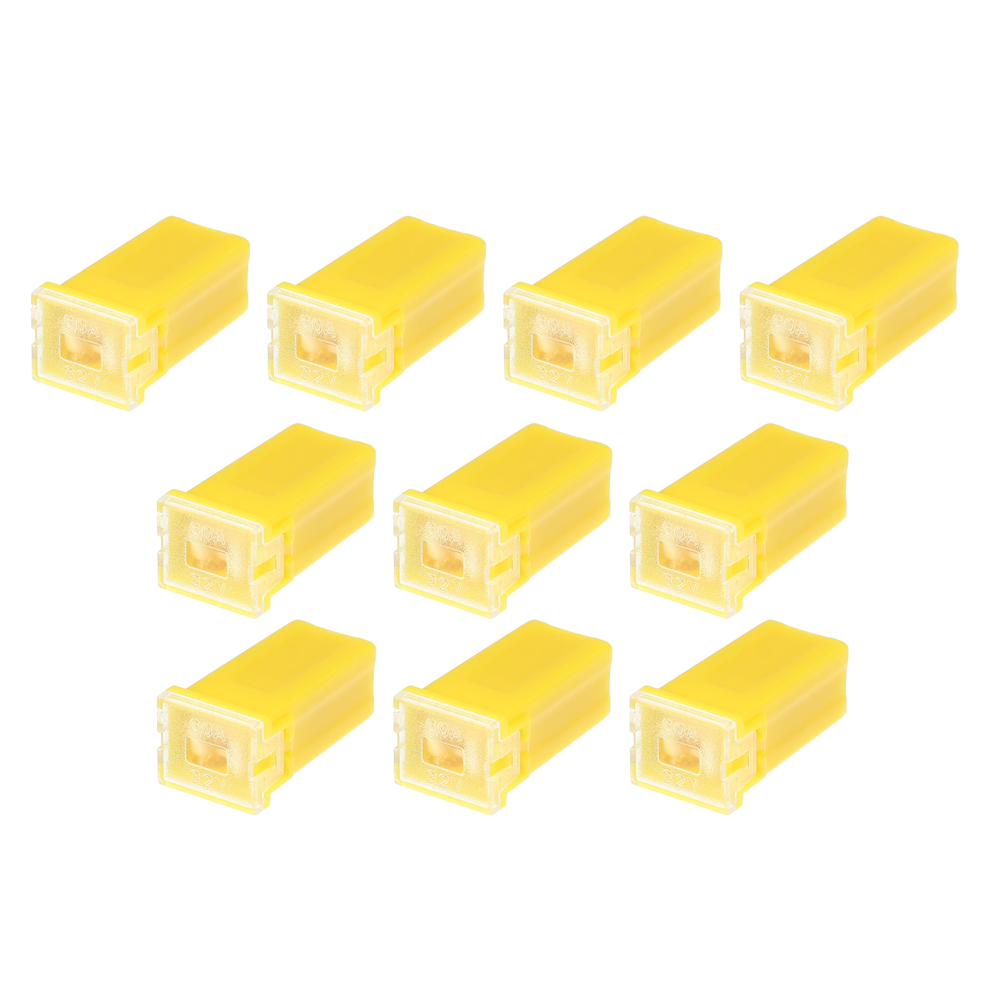 Unique Bargains 10 Pcs Standard Box Shaped Fuse 60 Amps Universal for ...