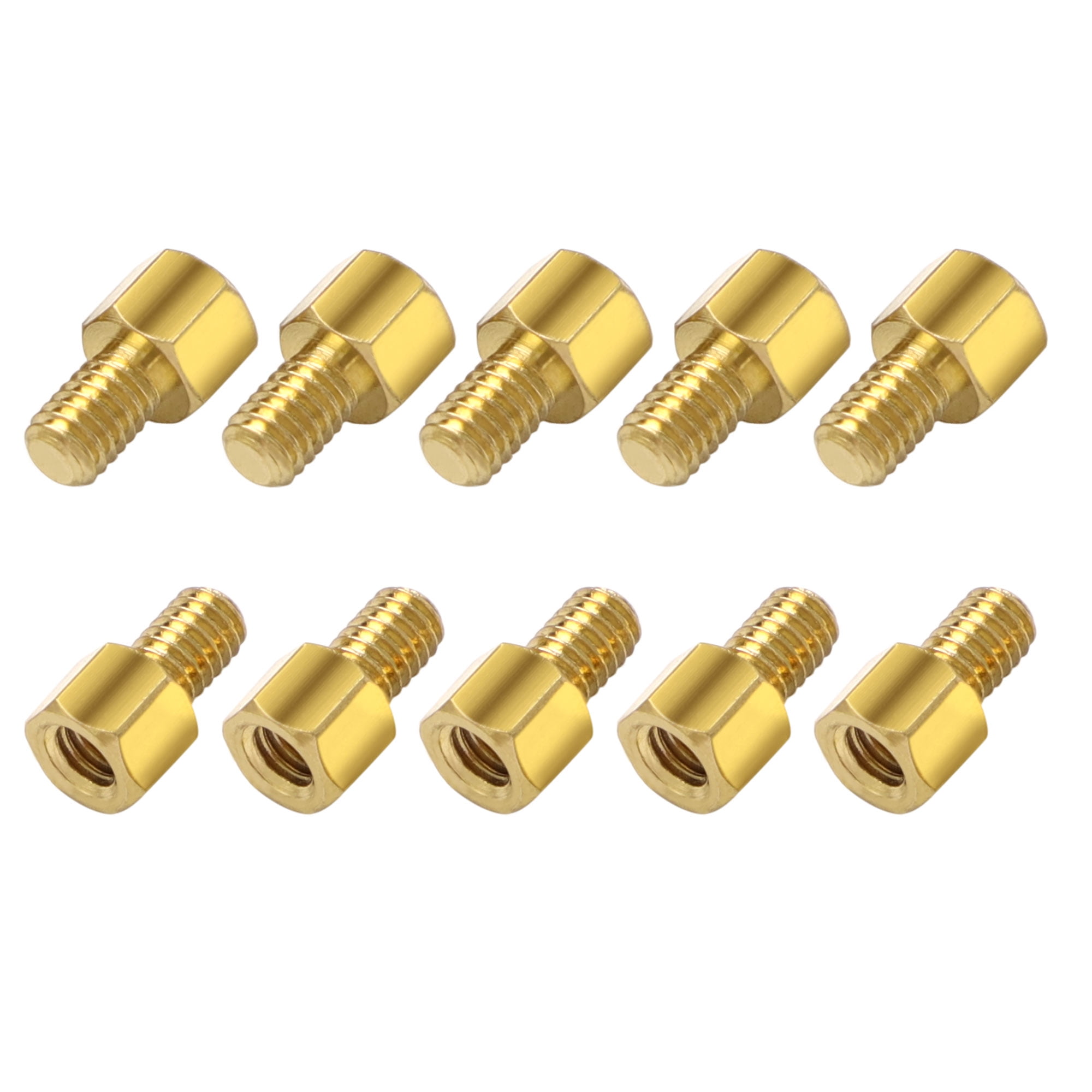 10 Pieces M3 5+4mm Hex Standoff Spacer Male to Female Thread Brass ...