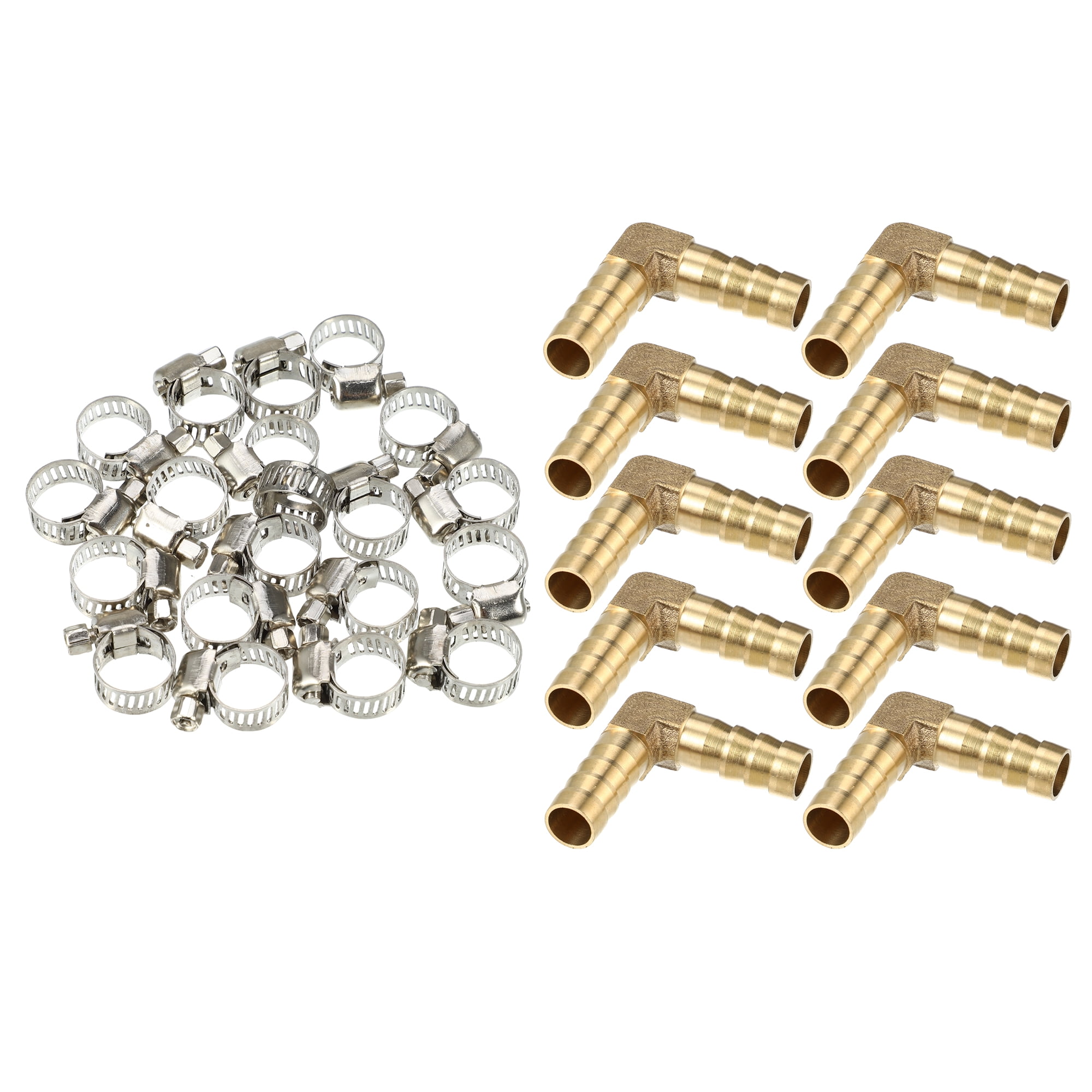 Unique Bargains 10 Set 10mm L Shaped Hose Barb L Barbed Tube Pipe ...