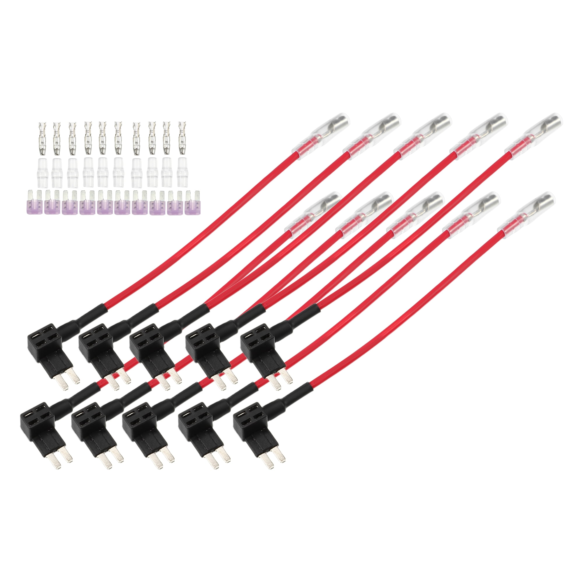 Unique Bargains 10 Set 32V Unversial Fuse Adapter Tap Fuse Kit with 3A ...