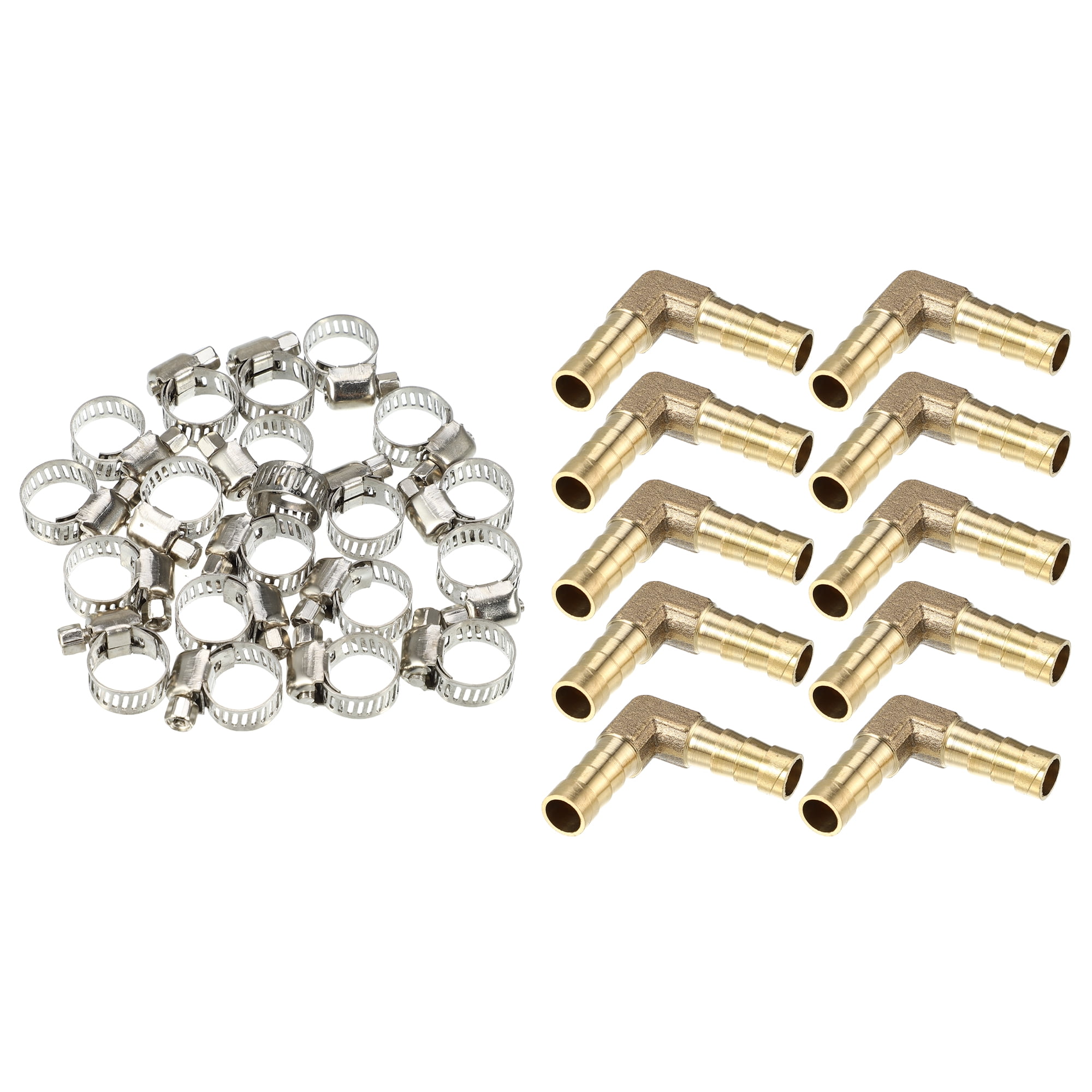 Unique Bargains 10 Set 8mm L Shaped Hose Barb L Barbed Tube Pipe ...