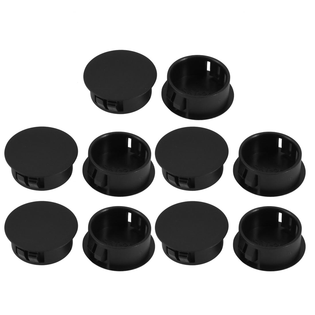 Unique Bargains 10 pcs 25mm Dia Black Plastic Tubing Plug Door and ...