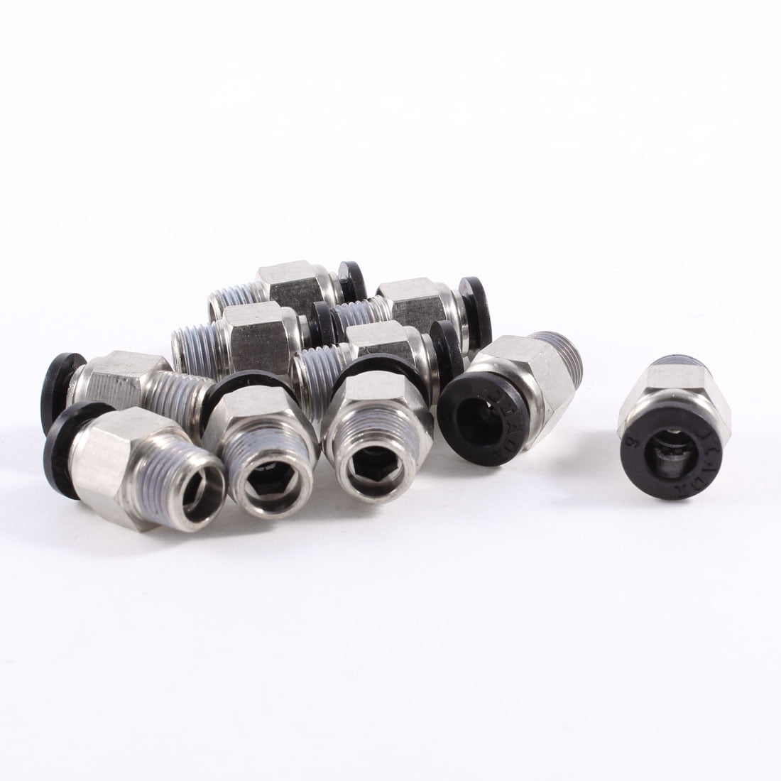 Unique Bargains 10 x Straight Through Quick Union Pneumatic Fitting 6mm ...