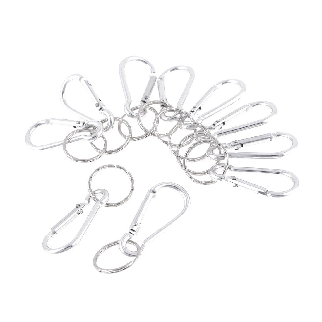 Unique Bargains 10 x Travelling Loaded Gate Silver Tone Aluminum Alloy ...