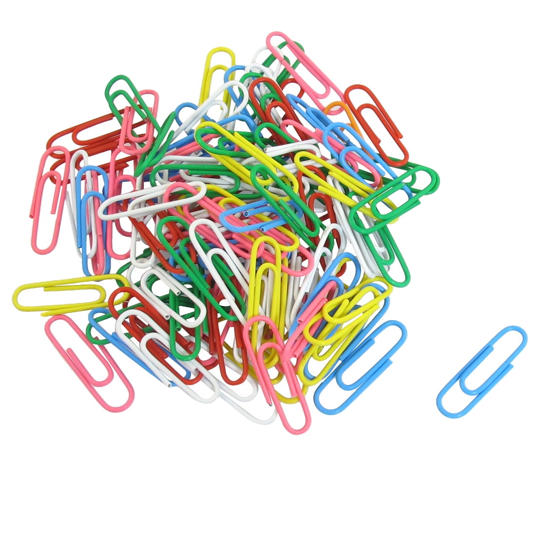 Unique Bargains 100 Pcs Assorted Colors Metal Paper Clamp Stationery ...