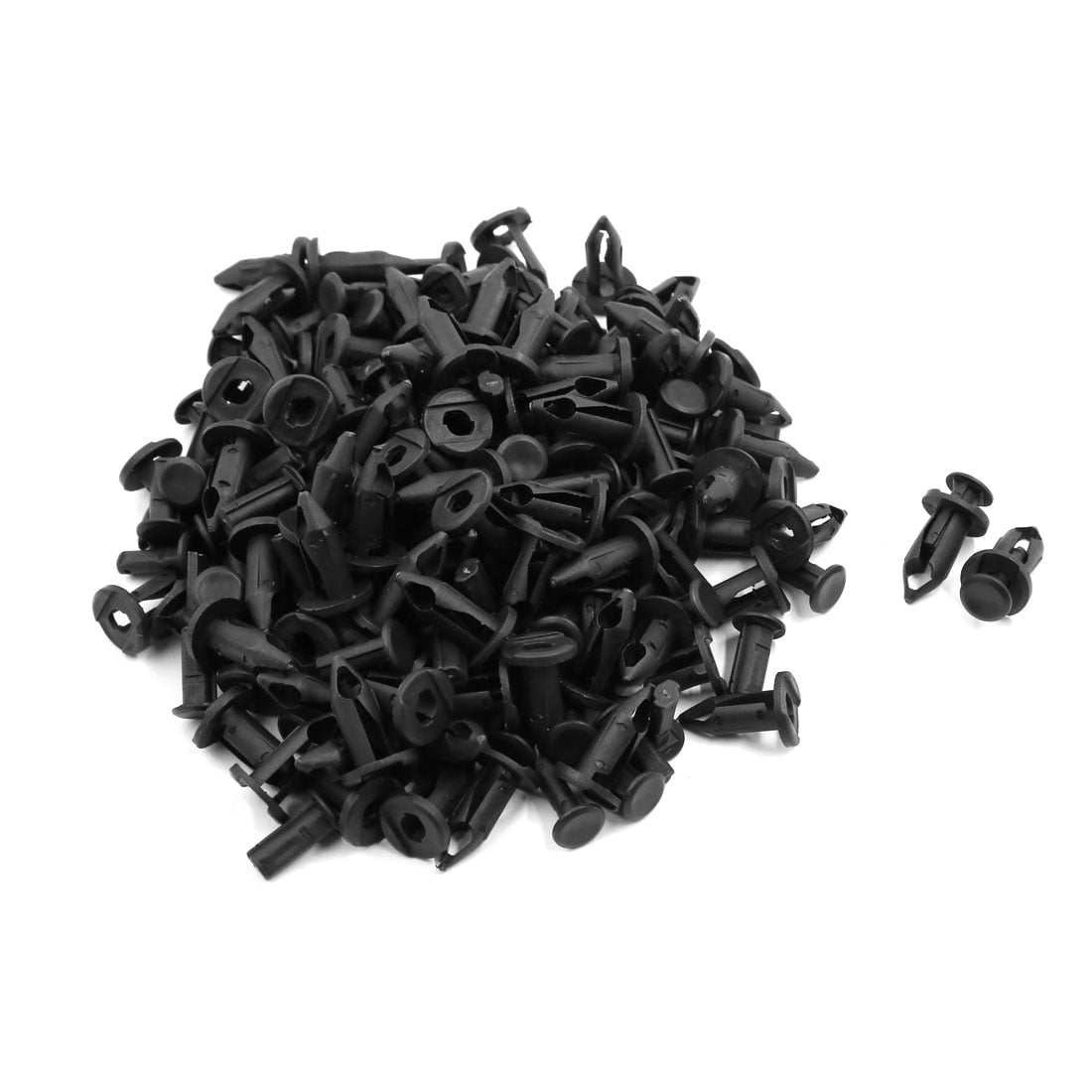 Unique Bargains 100 Pcs Black Plastic Splash Guard Rivet Trim Fastener ...