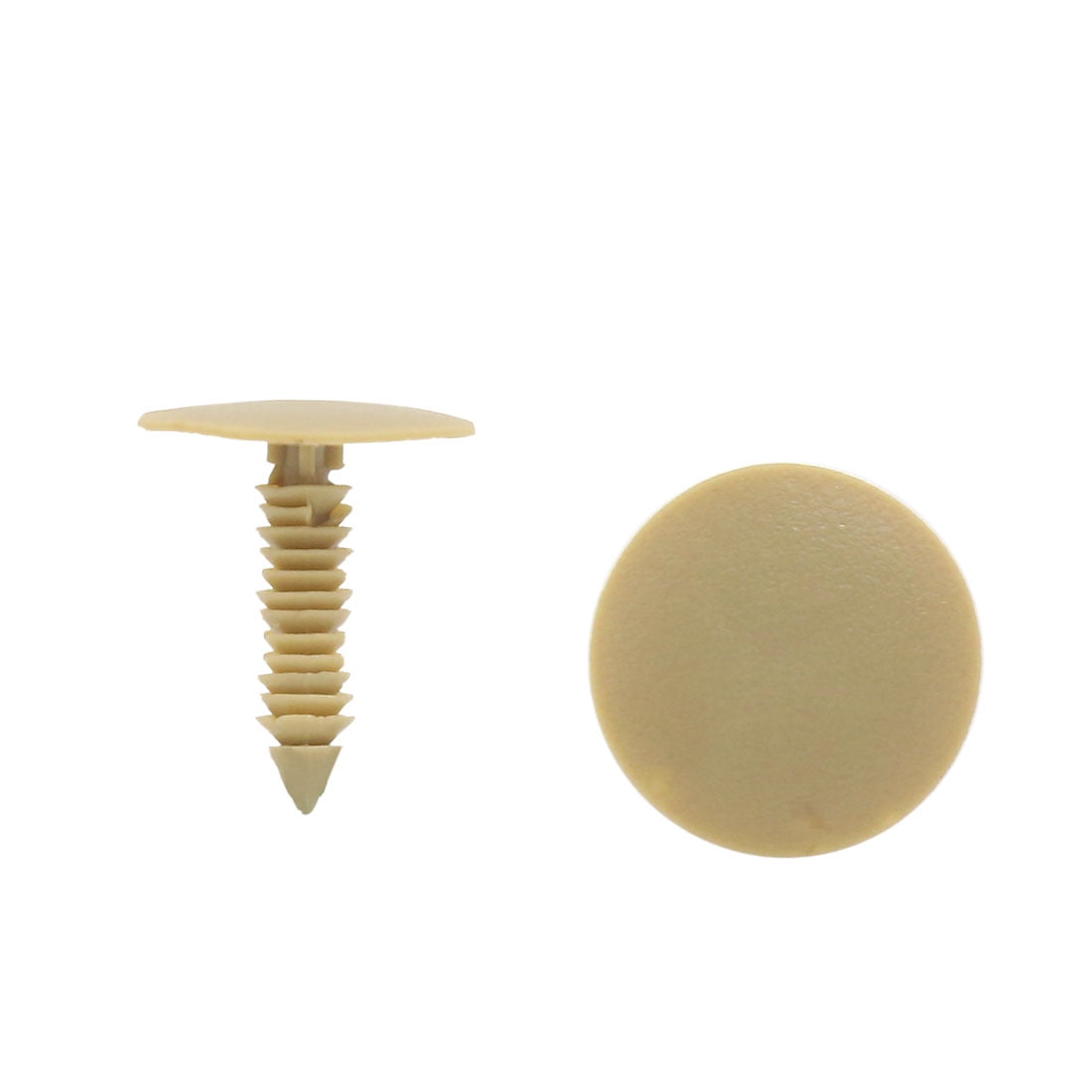 Unique Bargains 100Pcs Beige Plastic Interior Trim Rivets Fastener ...
