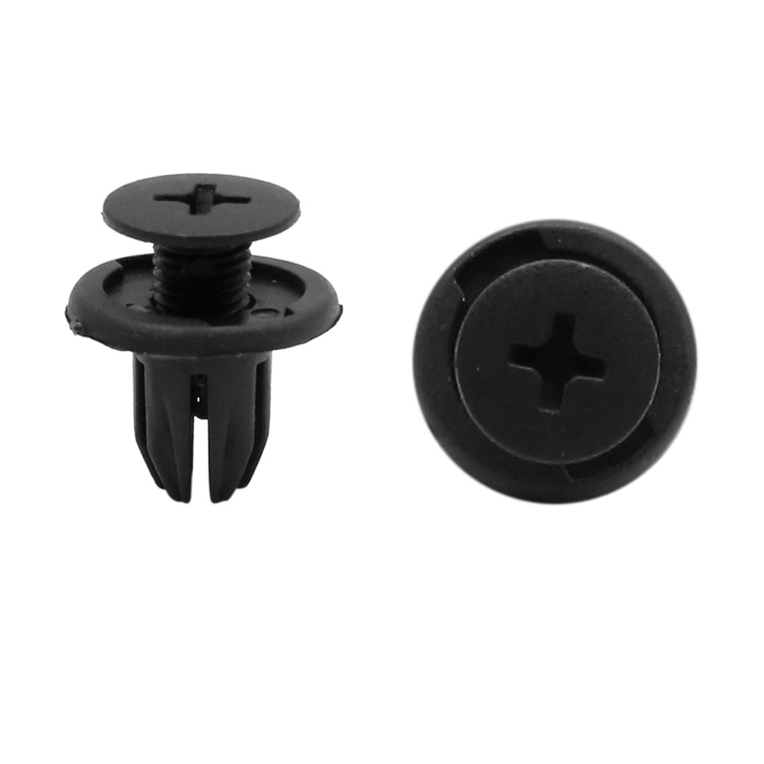 Unique Bargains 100Pcs Black Car Plastic Rivets Trunk Door Bumper Screw ...