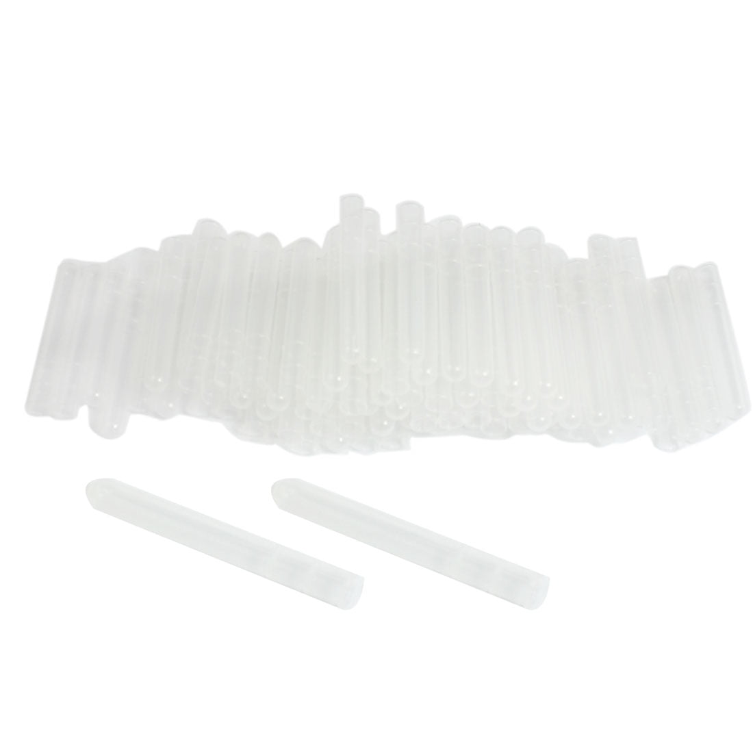 Unique Bargains 100Pcs Clear White Plastic Rounded U-shaped Bottom 3 ...