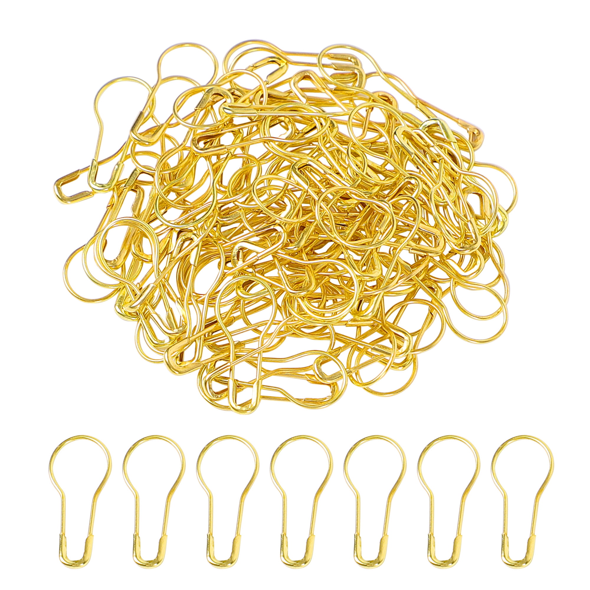 100 Pieces Bulb Safety Pins, Gold Tone Gourd Safety Pins Calabash ...