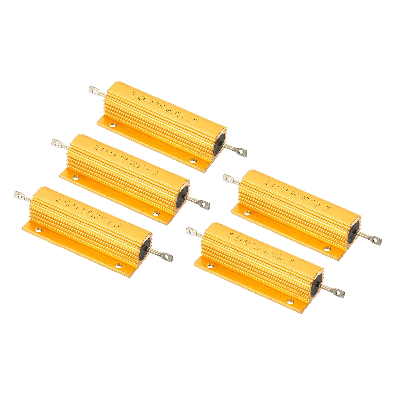 Unique Bargains 100W 2 Ohm Aluminum Shell Resistor Housing Resistor ...