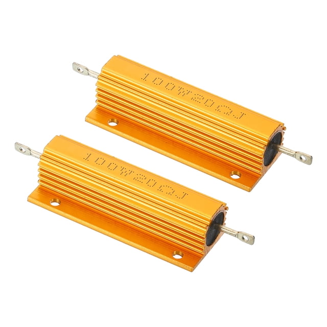 Unique Bargains 100W 20 Ohm Aluminum Shell Resistor Housing Resistor ...