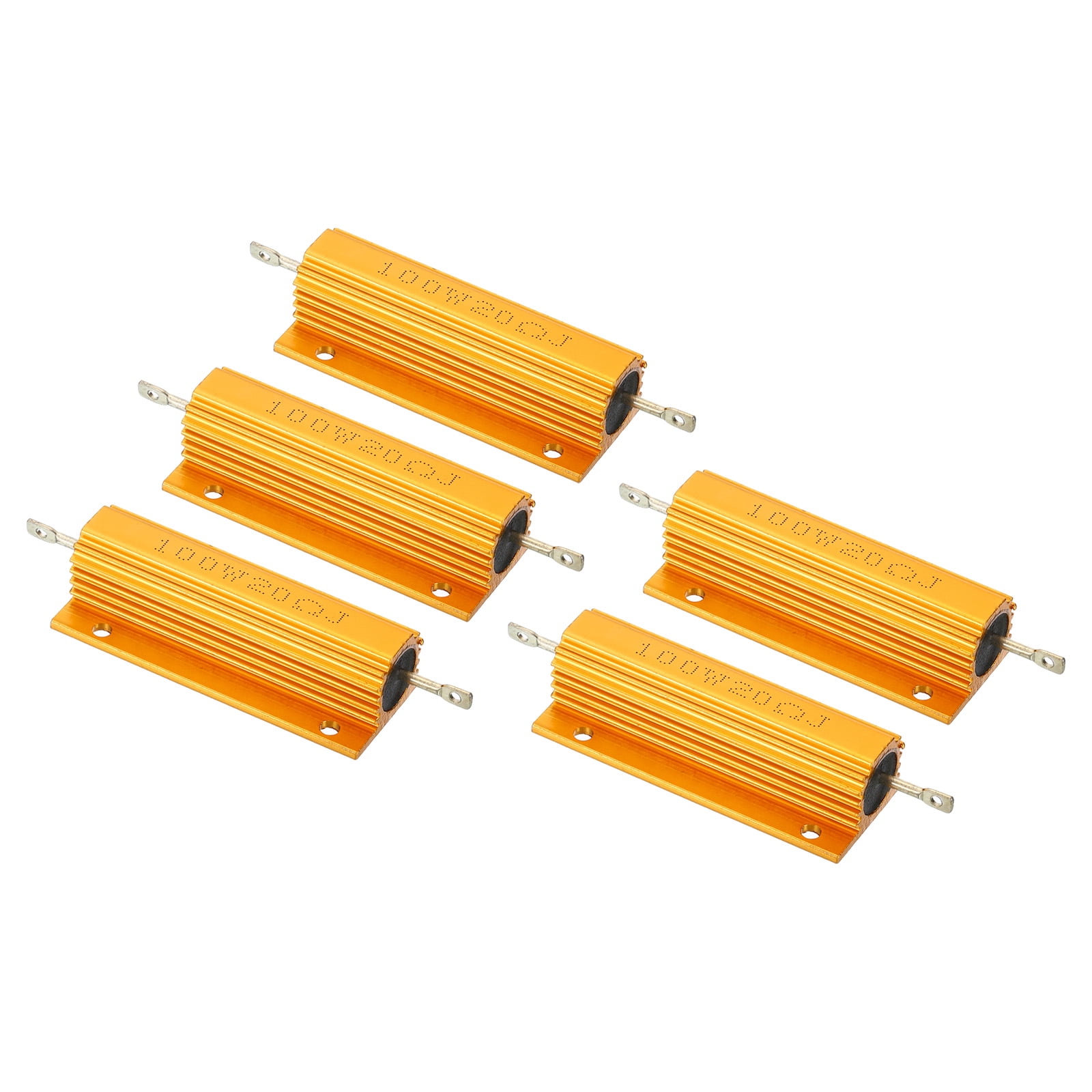 Unique Bargains 100W 20 Ohm Aluminum Shell Resistor Housing Resistor ...