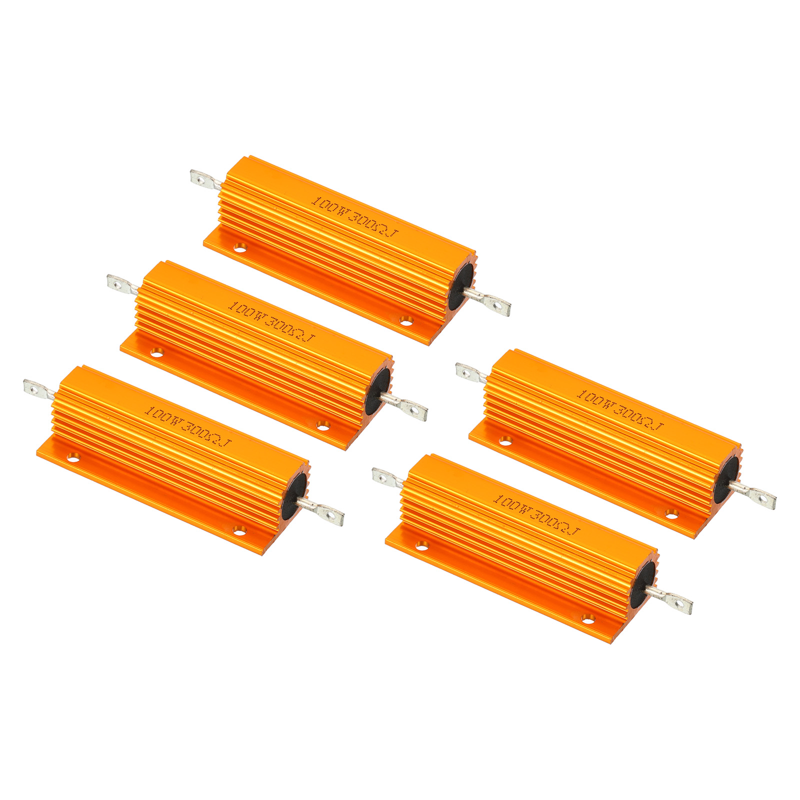 Unique Bargains 100W 300 Ohm Aluminum Shell Resistor Housing Resistor ...