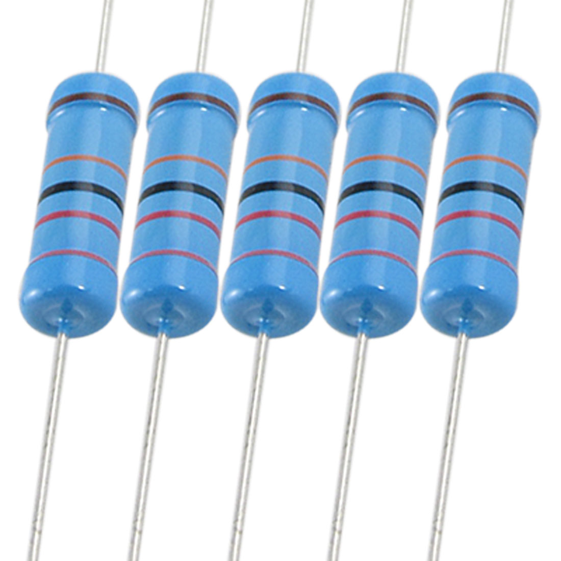 Unique Bargains 100pcs 3W 220K Ohm 1% Axial Metal Film Resistors 3 Watt ...