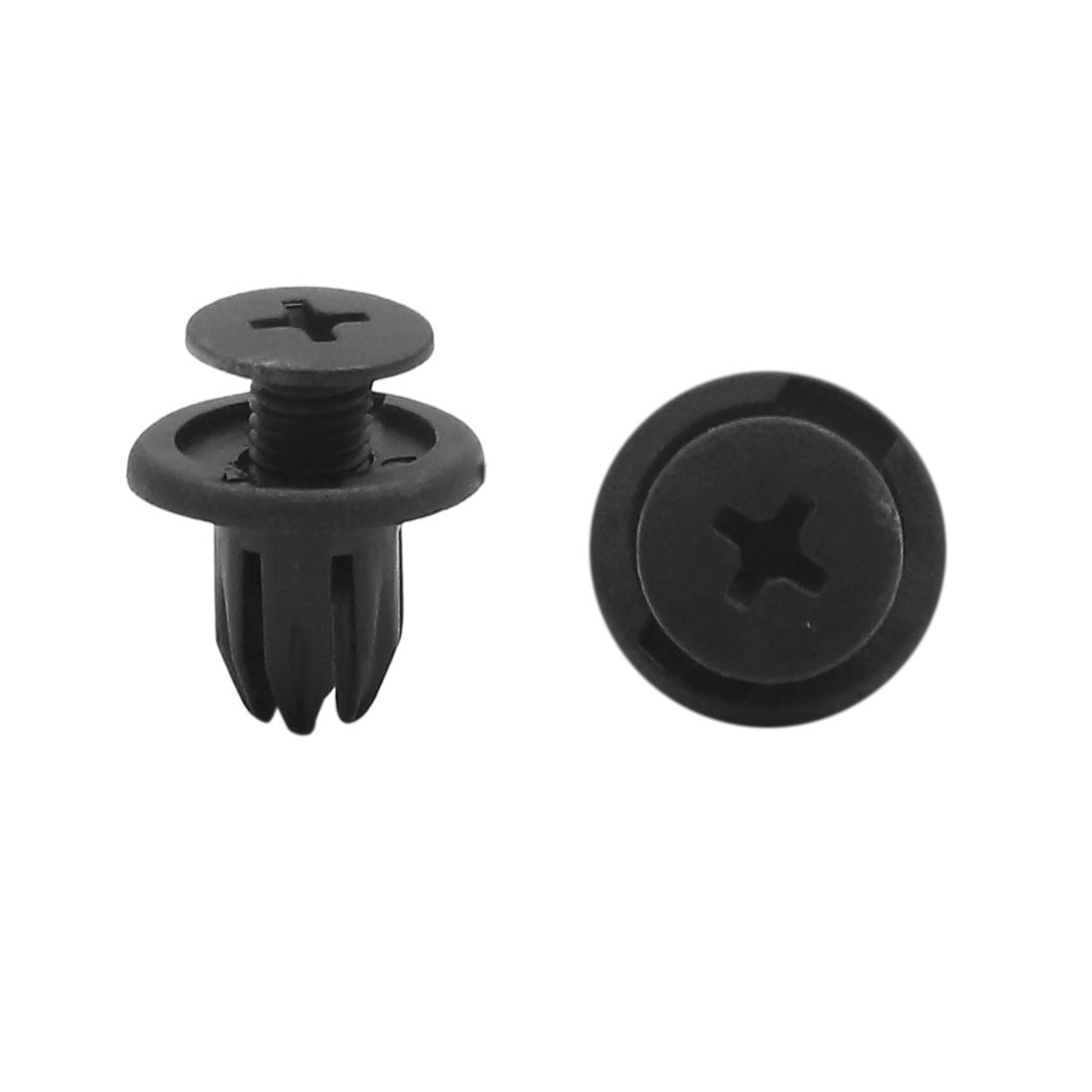 Unique Bargains 100pcs Black Car Bumper Trunk Push Clip Rivets Retainer ...