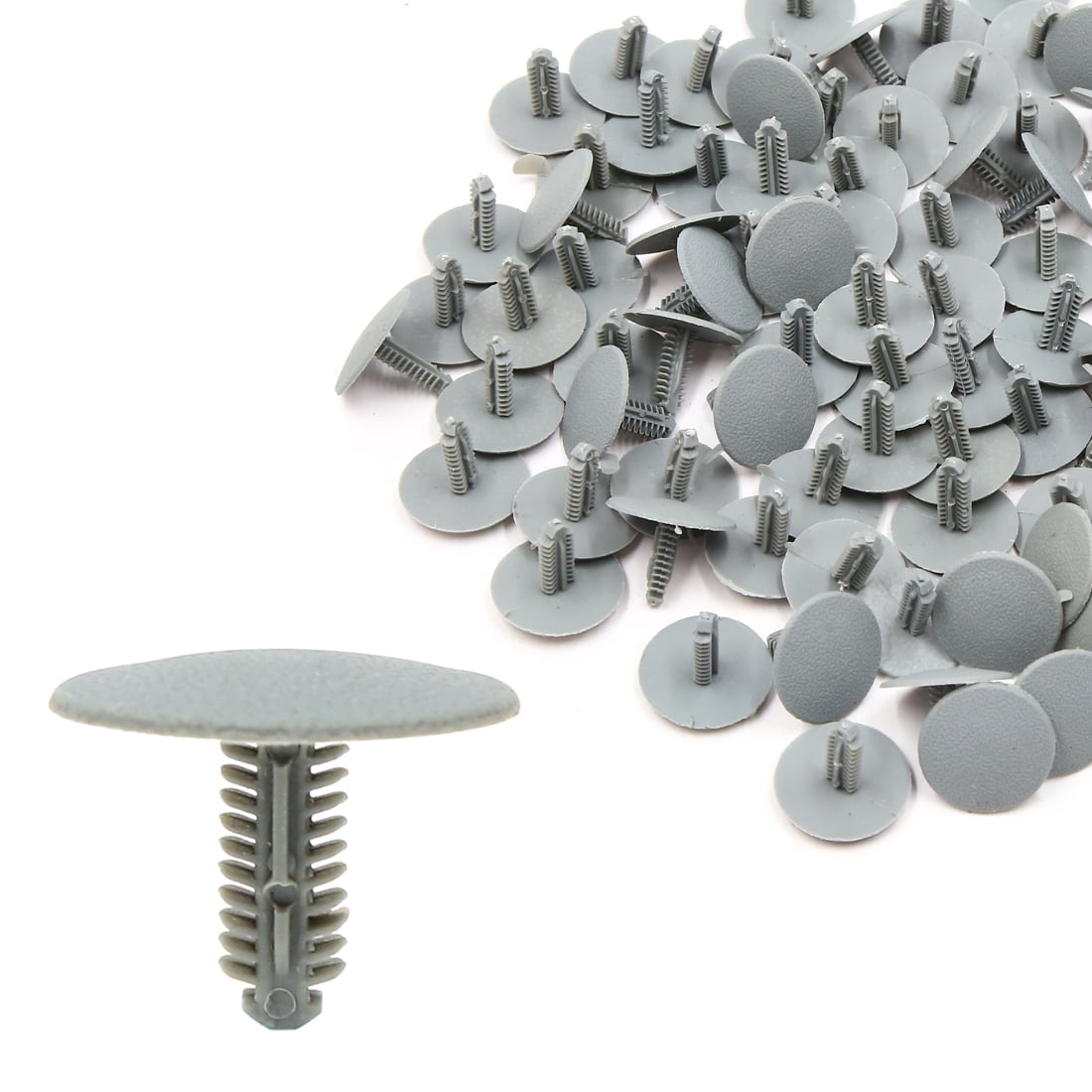 Unique Bargains 100pcs Gray Car Plastic Clip Rivets Fastener Bumper ...