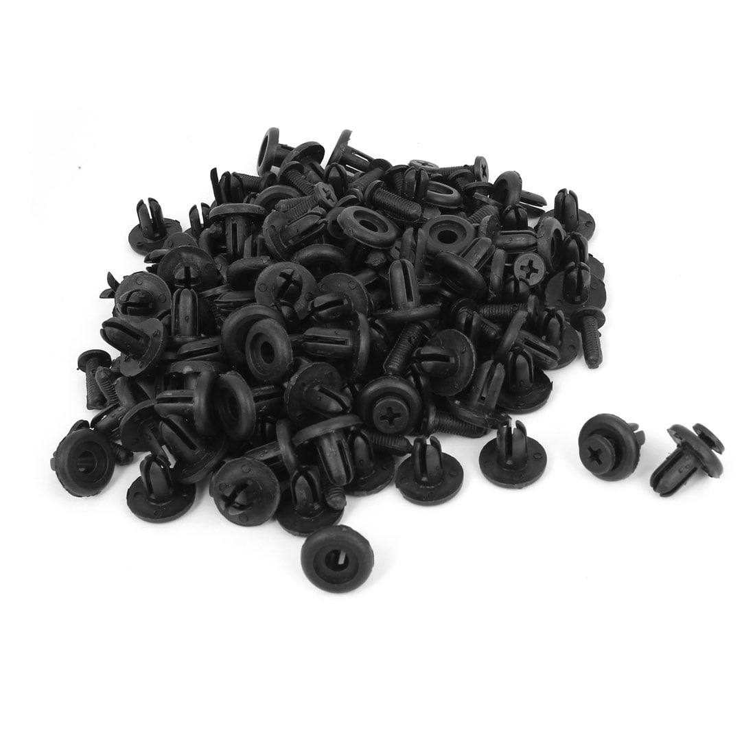 Unique Bargains 100pcs Push Type Mudguard Liner Clip Nylon Retainer ...