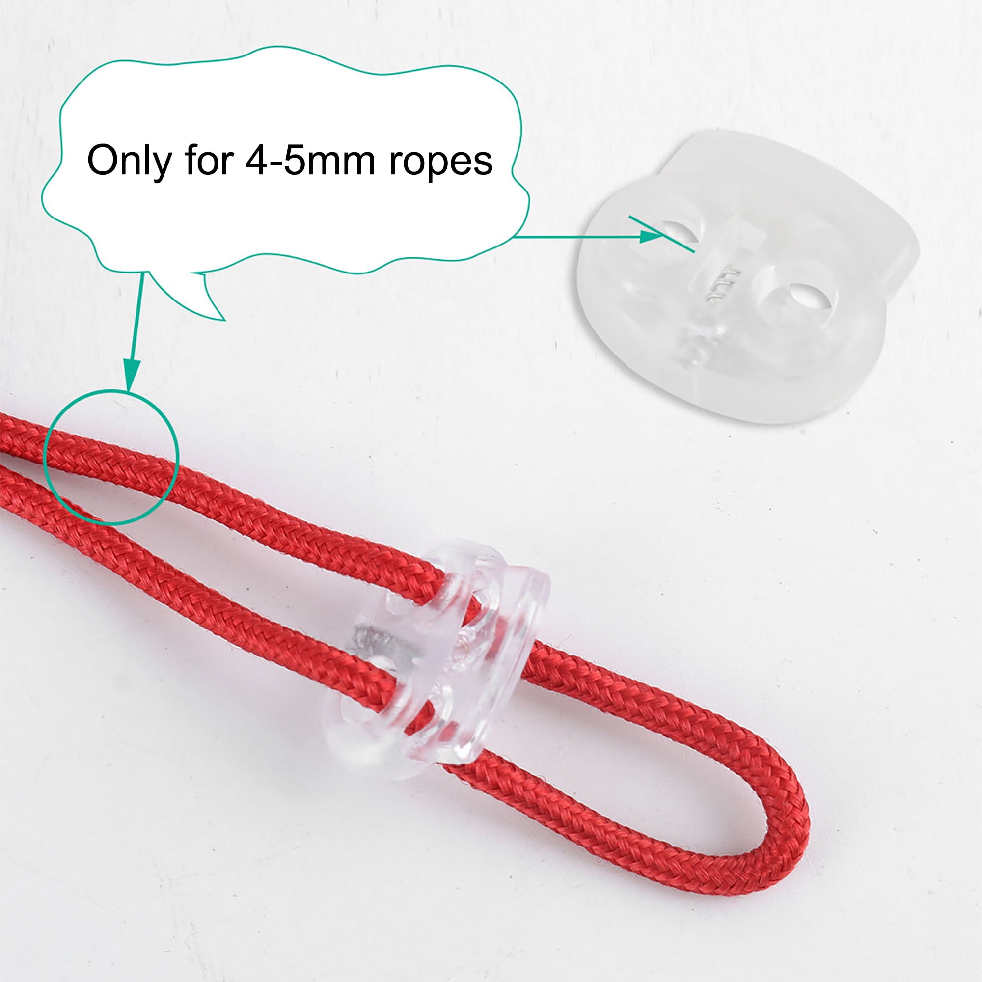 Unique Bargains 100pcs Spring Cord Locks Plastic Rope End Fastener ...