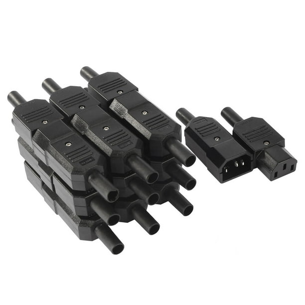 Unique Bargains 10Pair AC250V 10A 3P Panel Mount IEC320 C14 Socket C13 ...