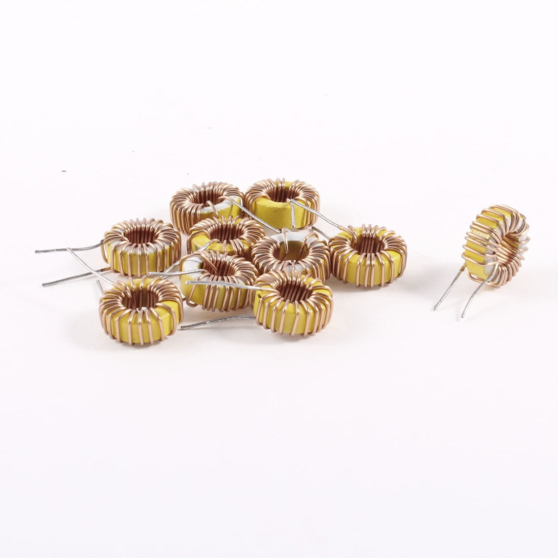 Unique Bargains 10Pcs 22uH 21mOhm 3Amp Coil Ring Winding Toroid ...