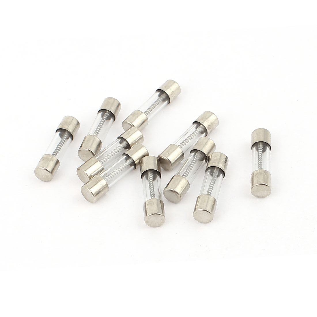 Unique Bargains 10Pcs 250V 5A 5Amp Slow Blow Time Delay Glass Fuses ...