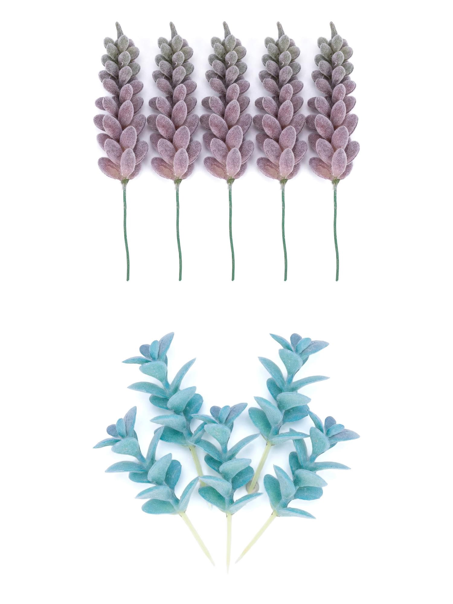 Unique Bargains 10Pcs Artificial Succulents Blue Bean Sprouts Wheat ...
