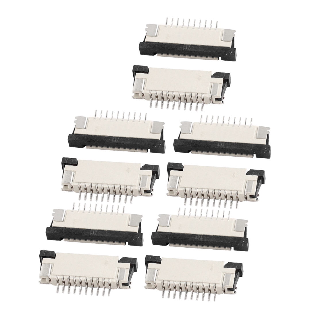 Unique Bargains 10Pcs Bottom Port 10Pin 1.0mm Pitch FFC FPC Ribbon ...