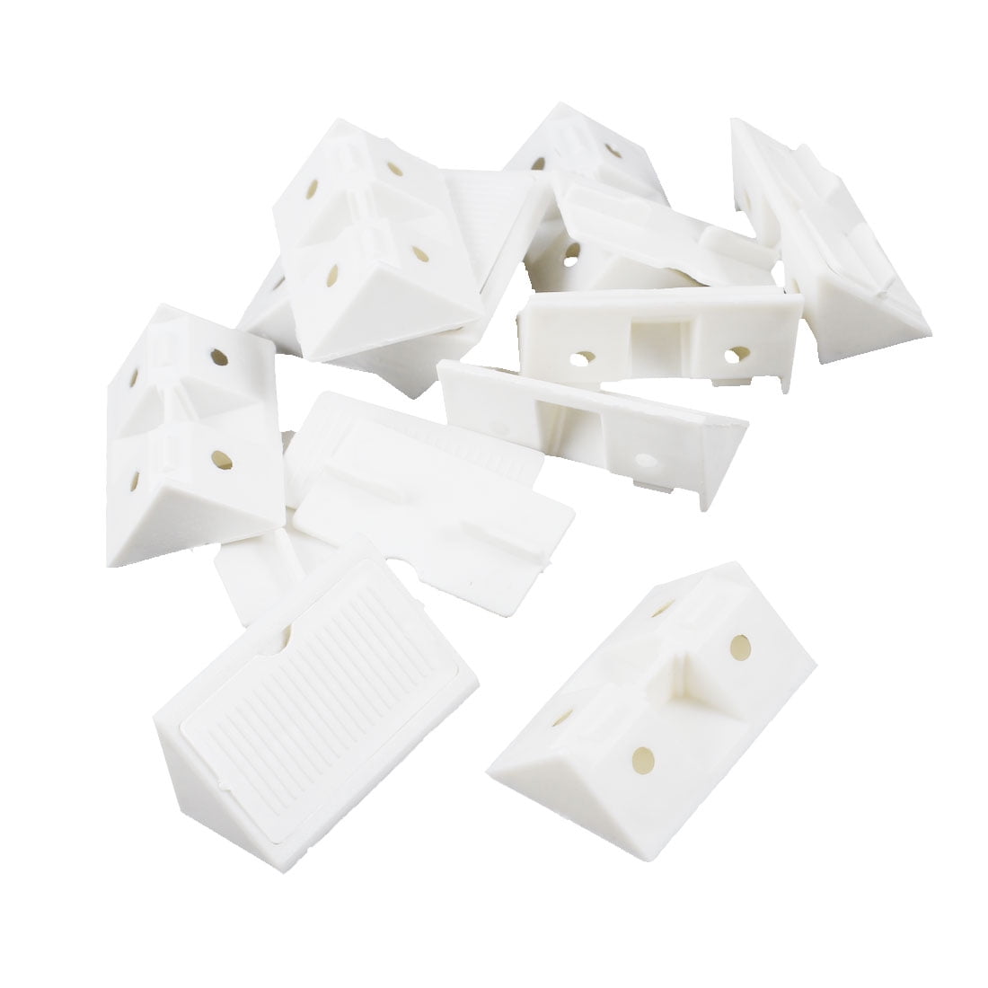 Unique Bargains 10Pcs Chair Door Furniture Plastic Right Angle Brackets ...