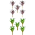 Unique Bargains 10Pcs Flocked Artificial Sword Grass 3.7" Light Purple ...
