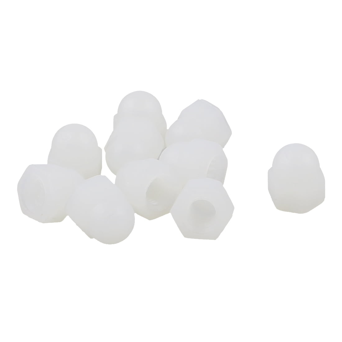 Unique Bargains 10Pcs M4 Plastic Dome Bolt Nut Caps Inner Threaded ...