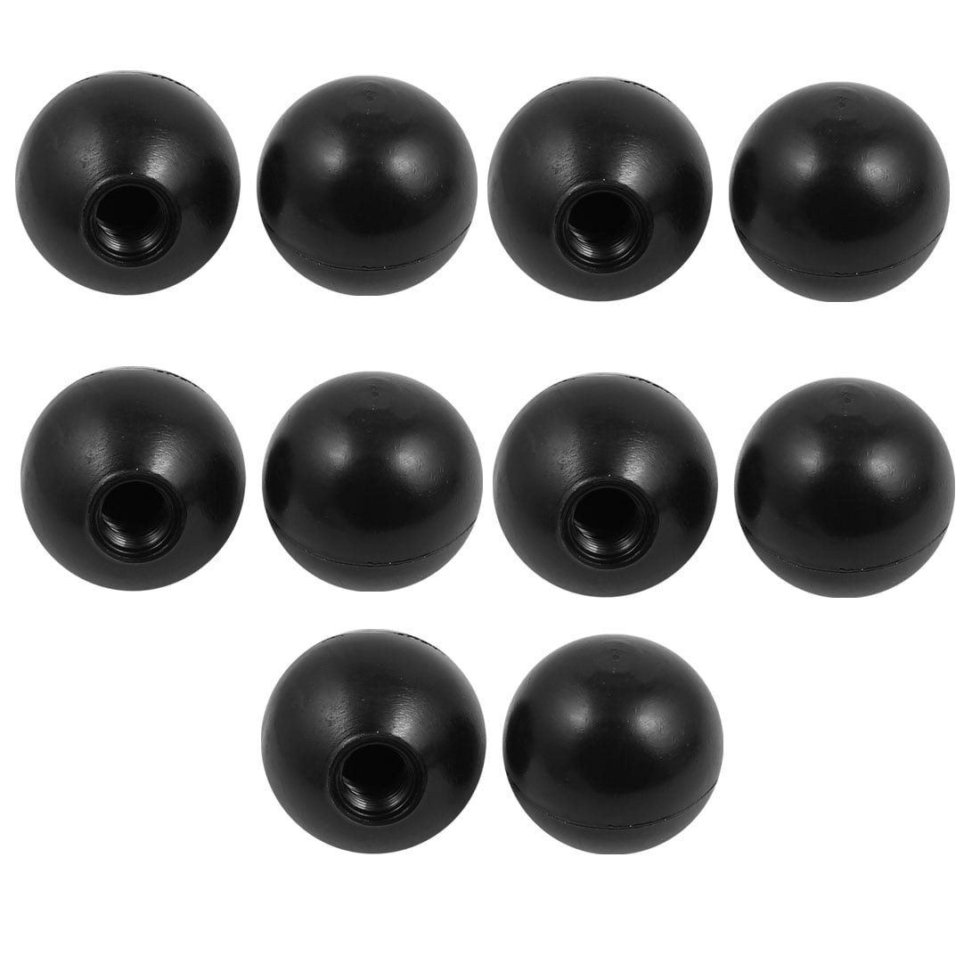 Unique Bargains 10Pcs Plastic Round Handle Ball Knob M12 Threaded 40mm ...
