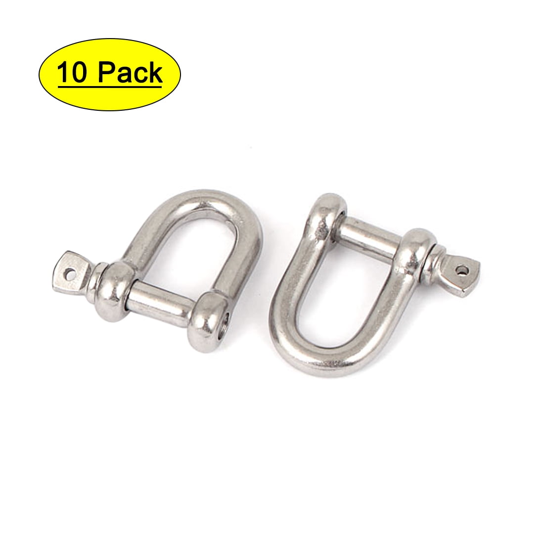 Unique Bargains 10Pcs Stainless Steel Wire Rope Fastener Bow Shackles ...