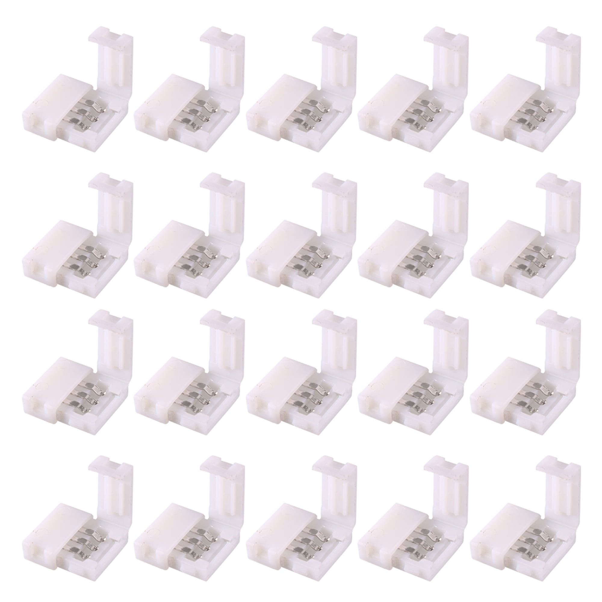 Unique Bargains 10mm 3P LED Strip Connector Solderless for 5050 3528 ...