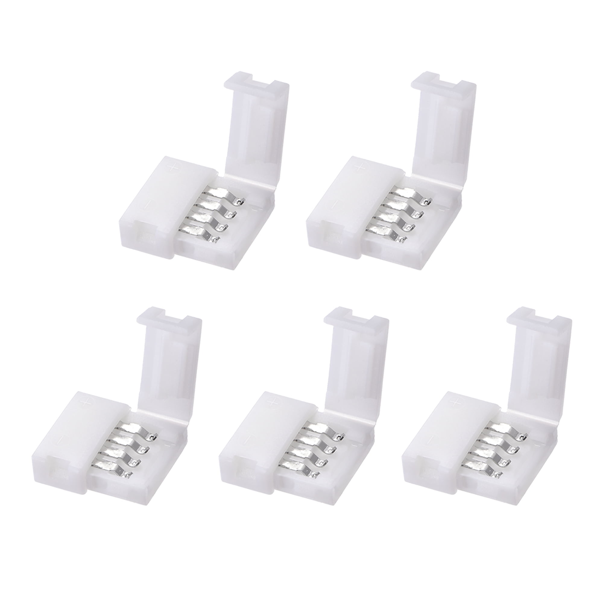 Unique Bargains 10mm 4P LED Strip Connector, Solderless RGB Multicolor ...