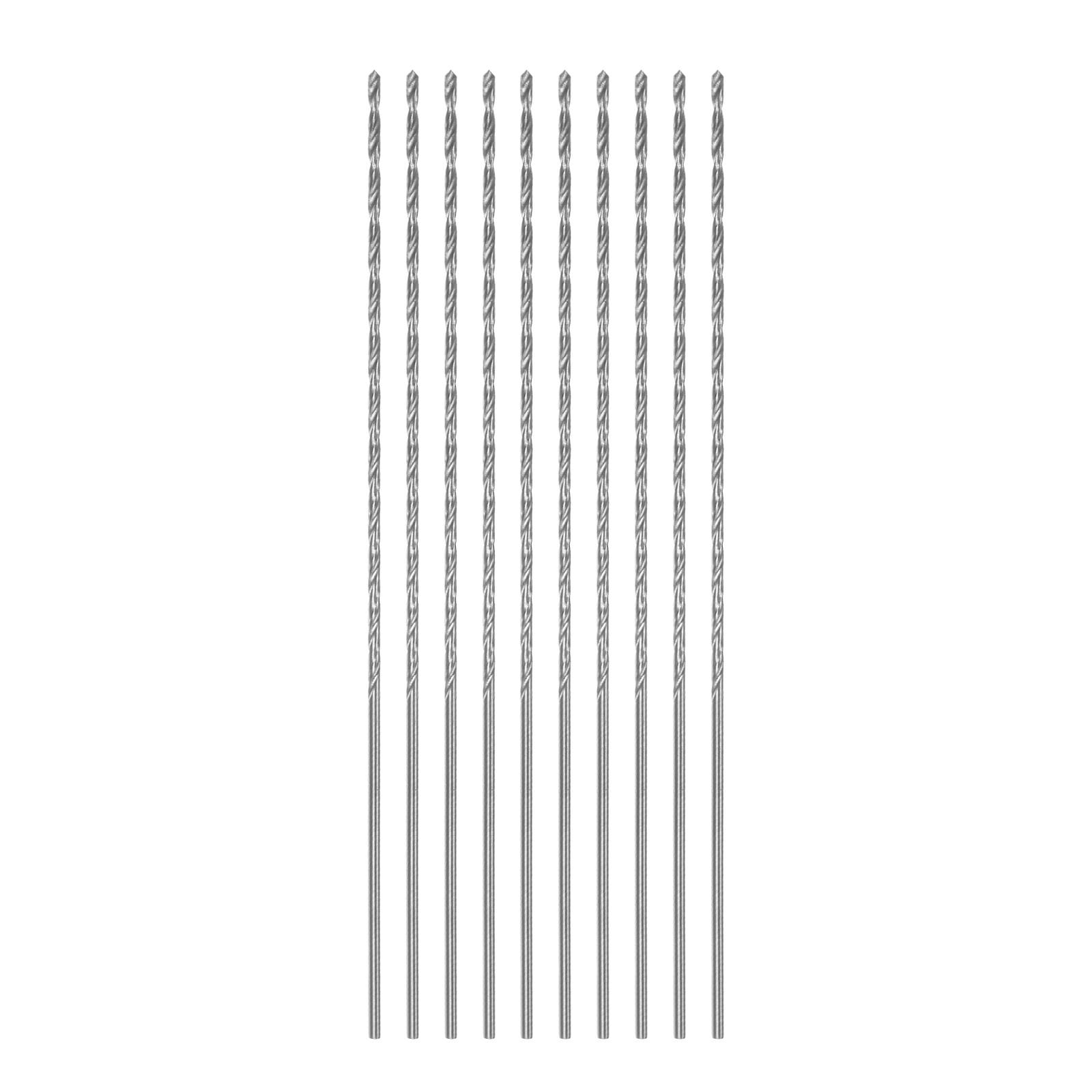 Unique Bargains 10pack Extra Long Drill Bits, 1.3mm HSS Drill Bit with ...