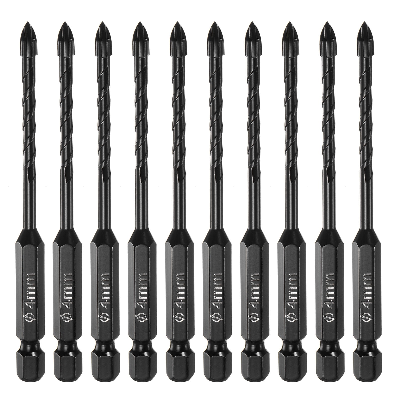 Unique Bargains 10pack Masonry Drill Bits, 4mm Concrete Drill Bit 1/4 ...