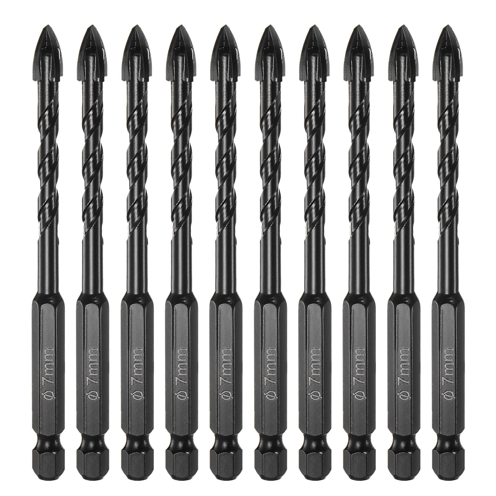 Unique Bargains 10pack Masonry Drill Bits, 7mm Concrete Drill Bit 1/4 ...