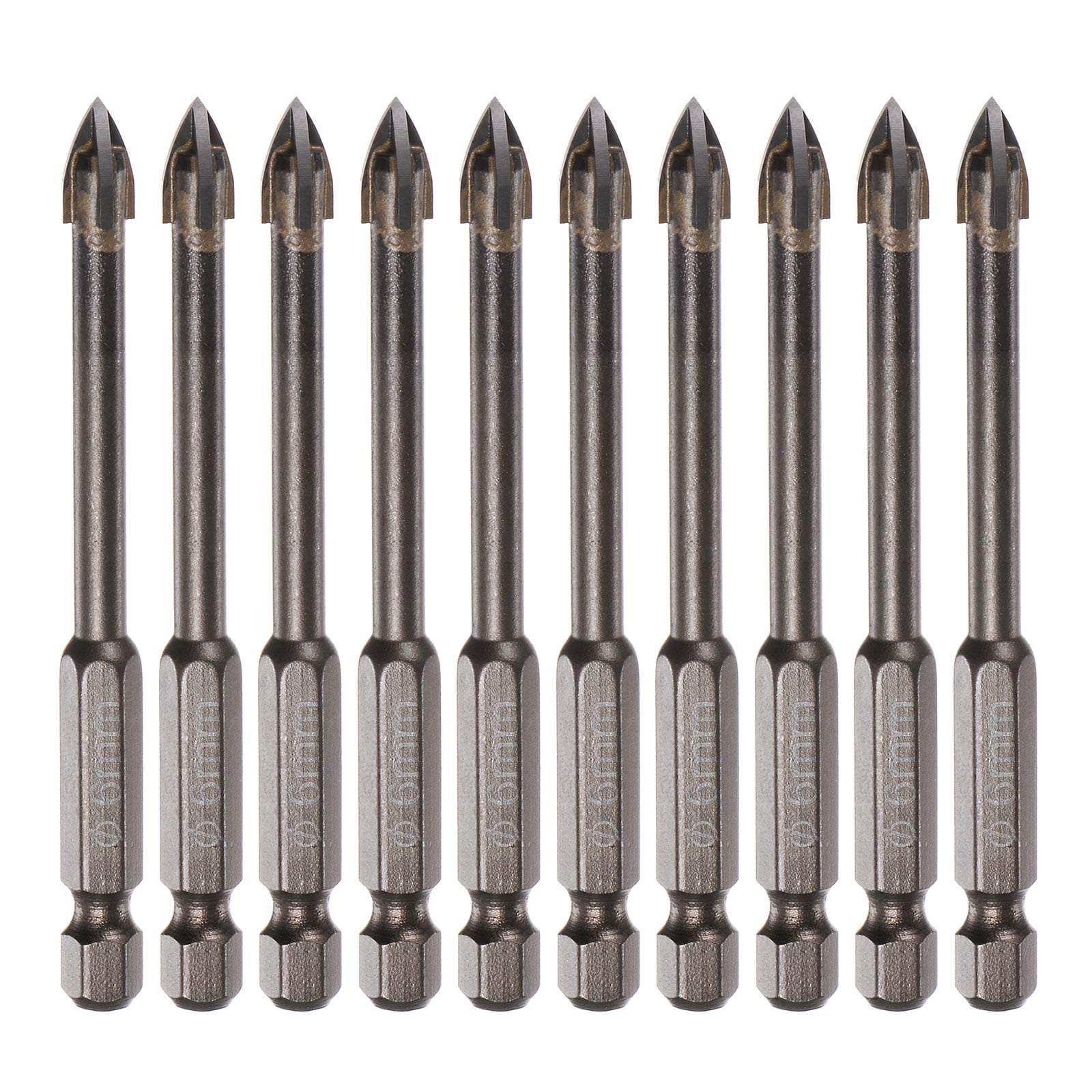 Unique Bargains 10pack Titanium Masonry Drill Bit, 6mm Concrete Drill ...