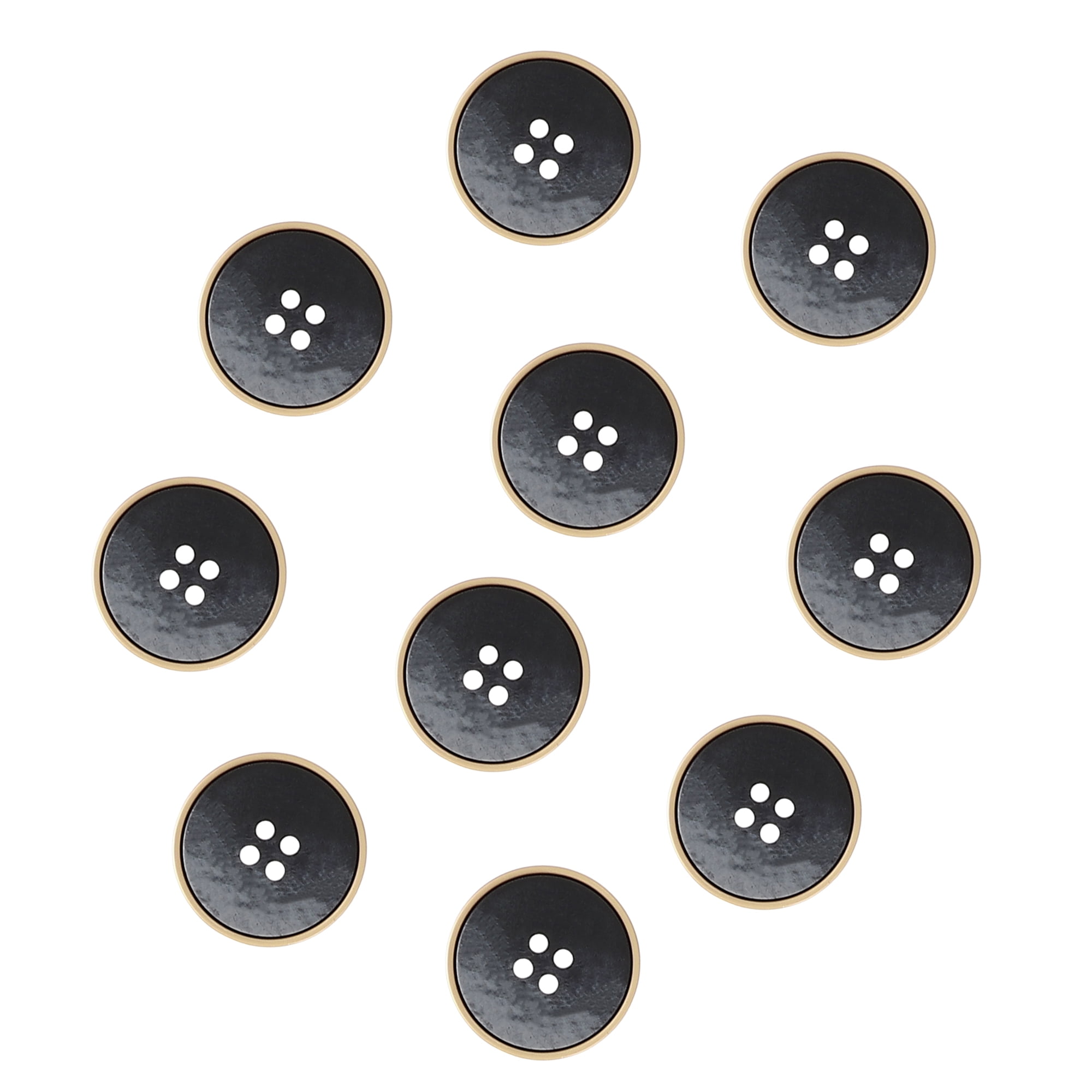 Unique Bargains 10pcs 4 Holes Flat Button Buttons Resin Shank Buttons ...