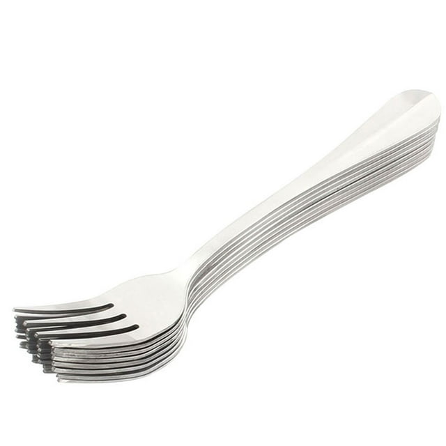 Unique Bargains Stainless Steel Forks 10 Pcs Salad Dinner Fork 7 Inch ...