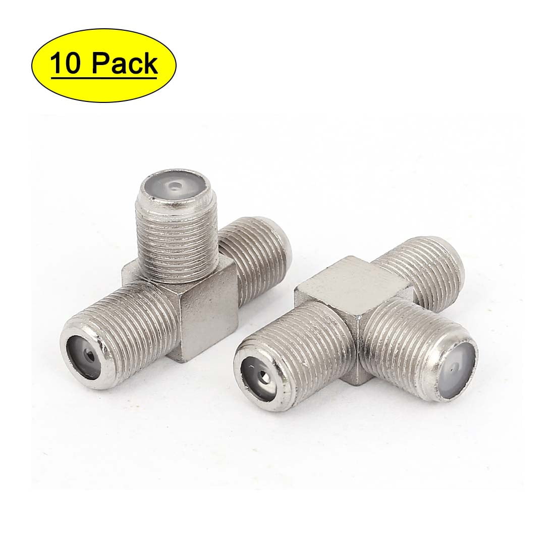 Unique Bargains 10Pcs F Type Female to F Female Jack 3 Way RF Coaxial ...