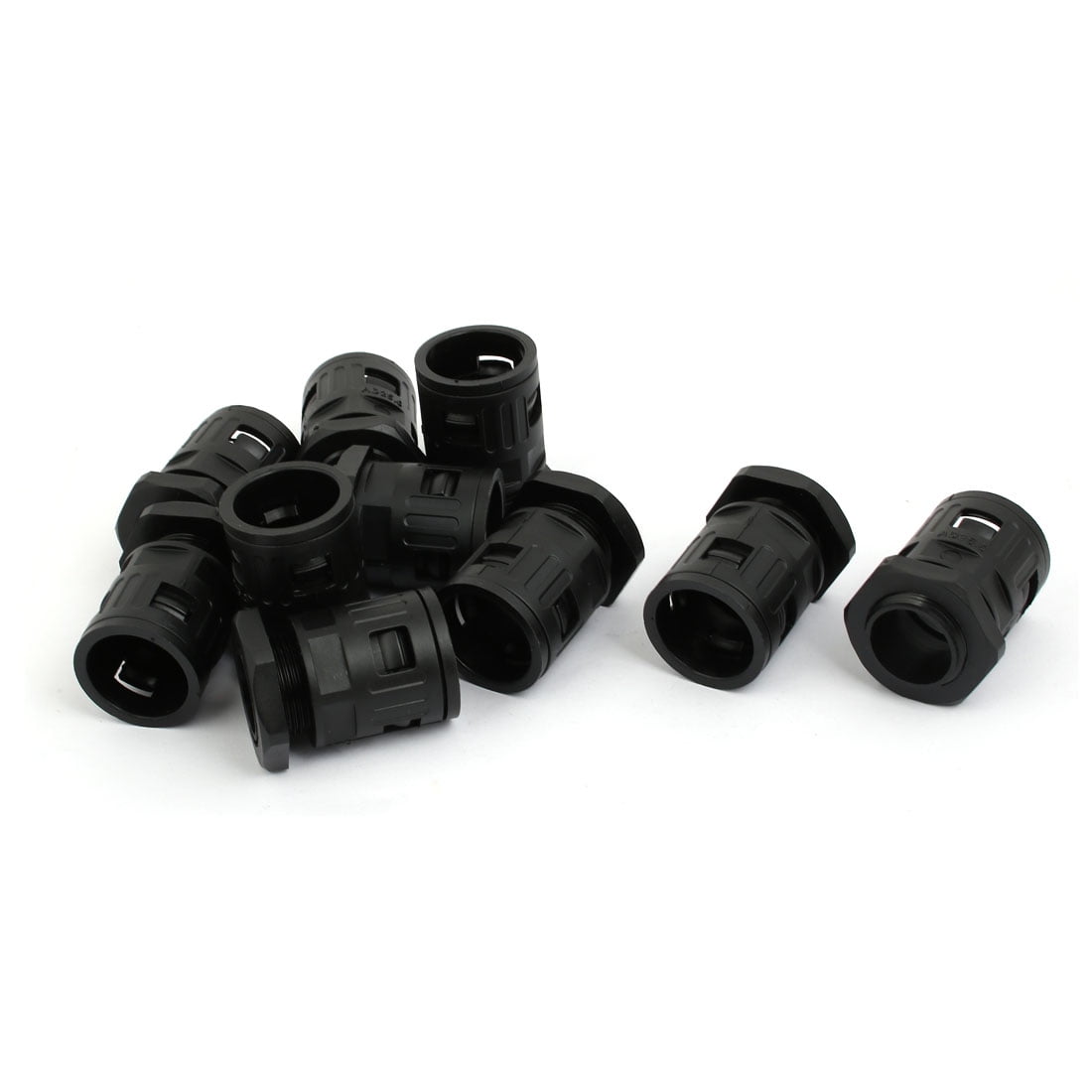 Unique Bargains 10pcs Plastic Ripple Pipe Connector Joint Black for ...