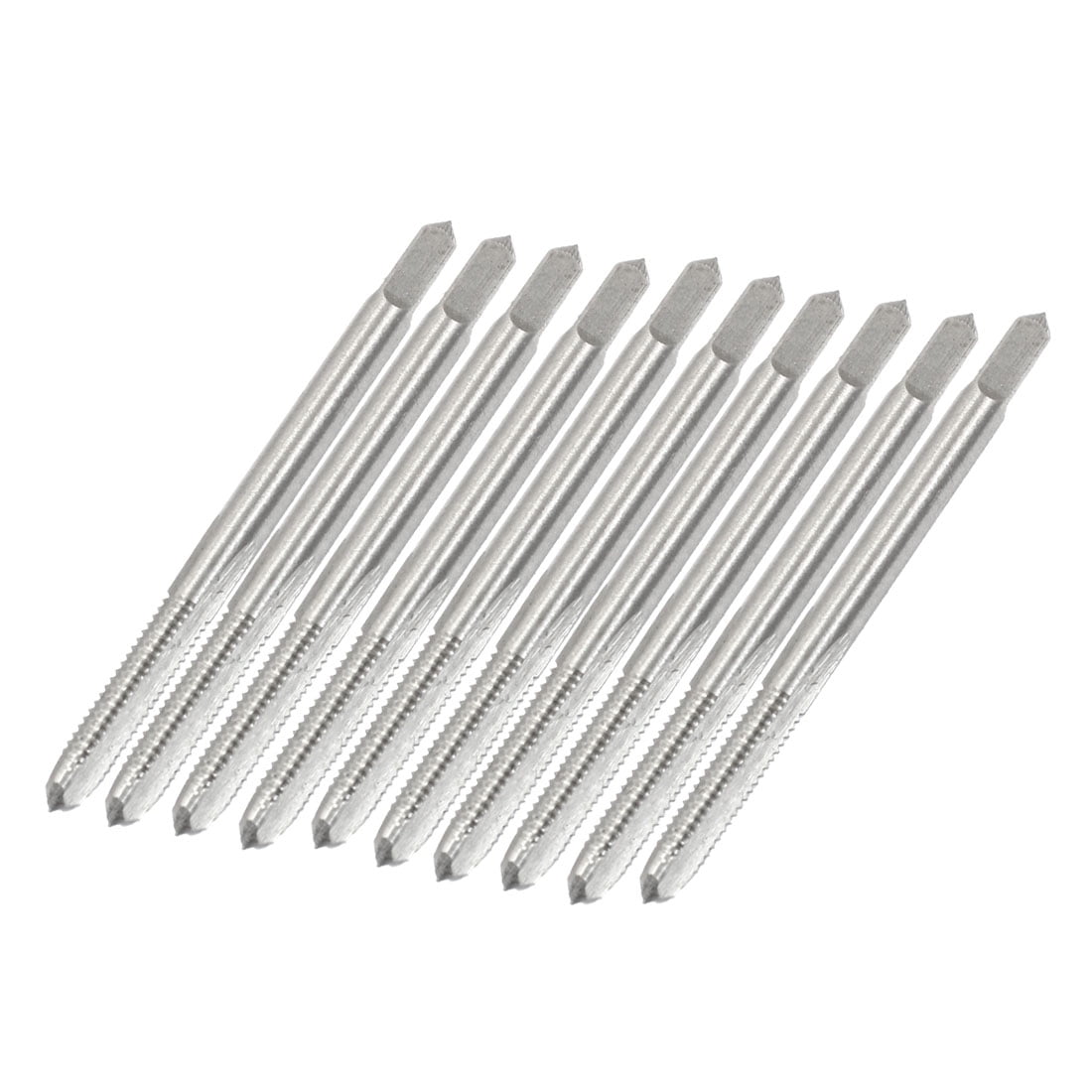 Unique Bargains 10Pcs Round Shank HSS M4 4mm Threaded Straight Flutes ...