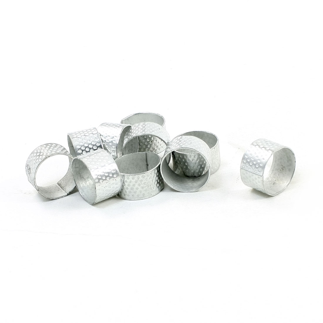 Unique Bargains 10pcs Silver Tone Tailors Sewing Texturing Reeded Round ...