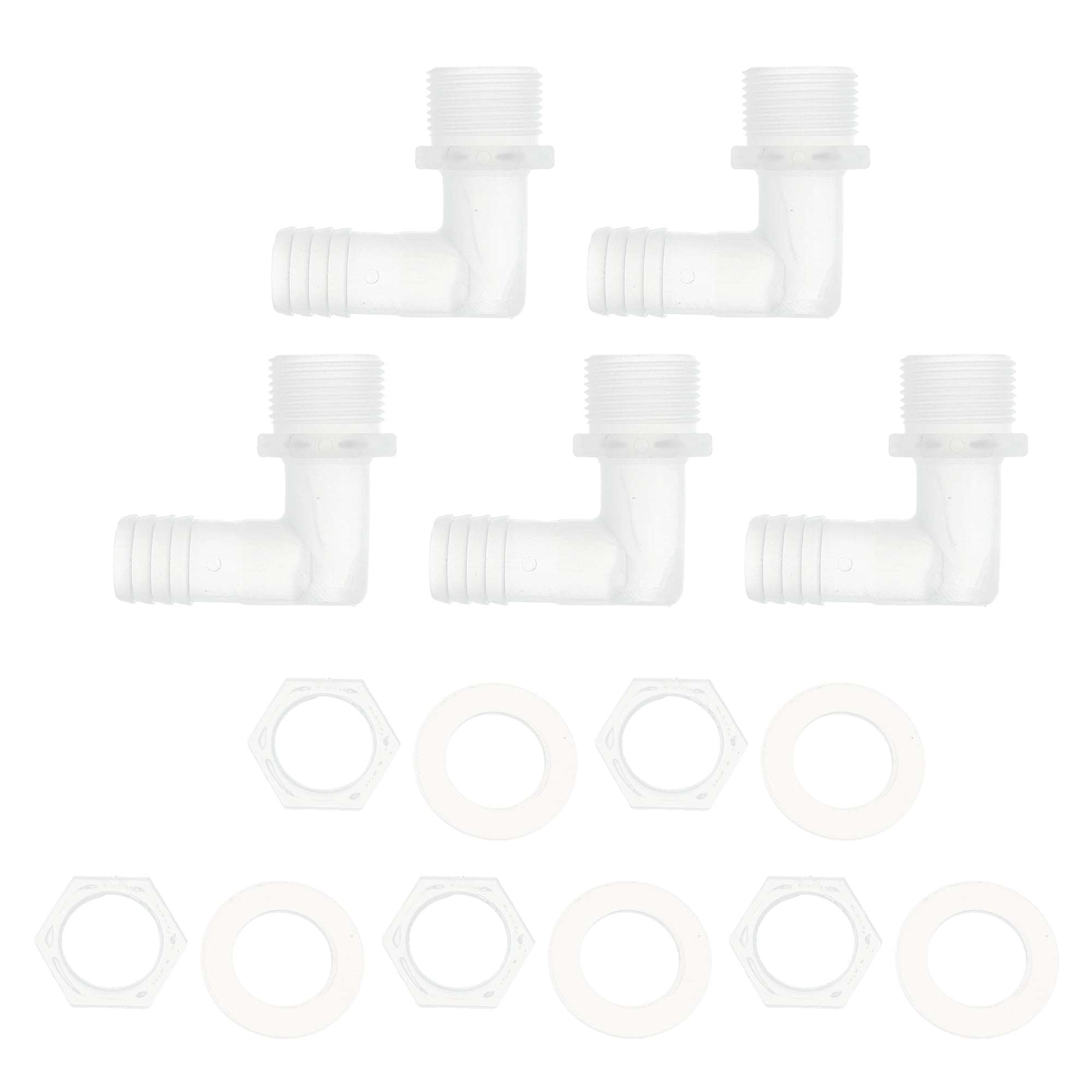 Unique Bargains 11/16" Hose ID G3/4 Male NPT Elbow Barb Connector PP ...