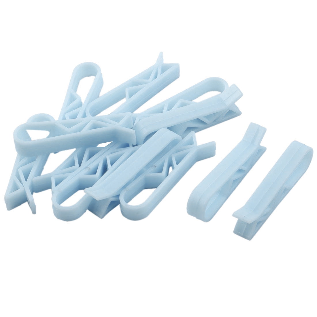 Unique Bargains 12 PCS Blue Plastic Clips Clamp Holders for Garbage ...